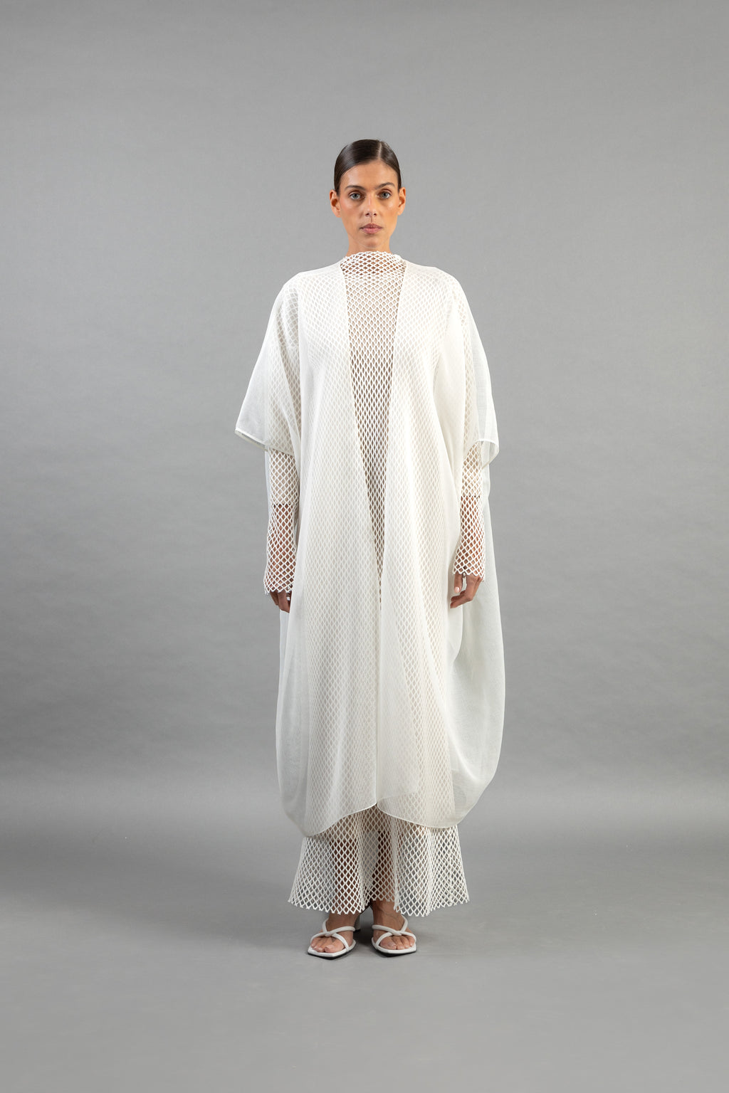 Off-White Mesh Set – Hamsa by Sharifa AlGhanim